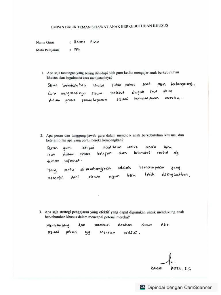 Umpan Balik Kak Ica | PDF