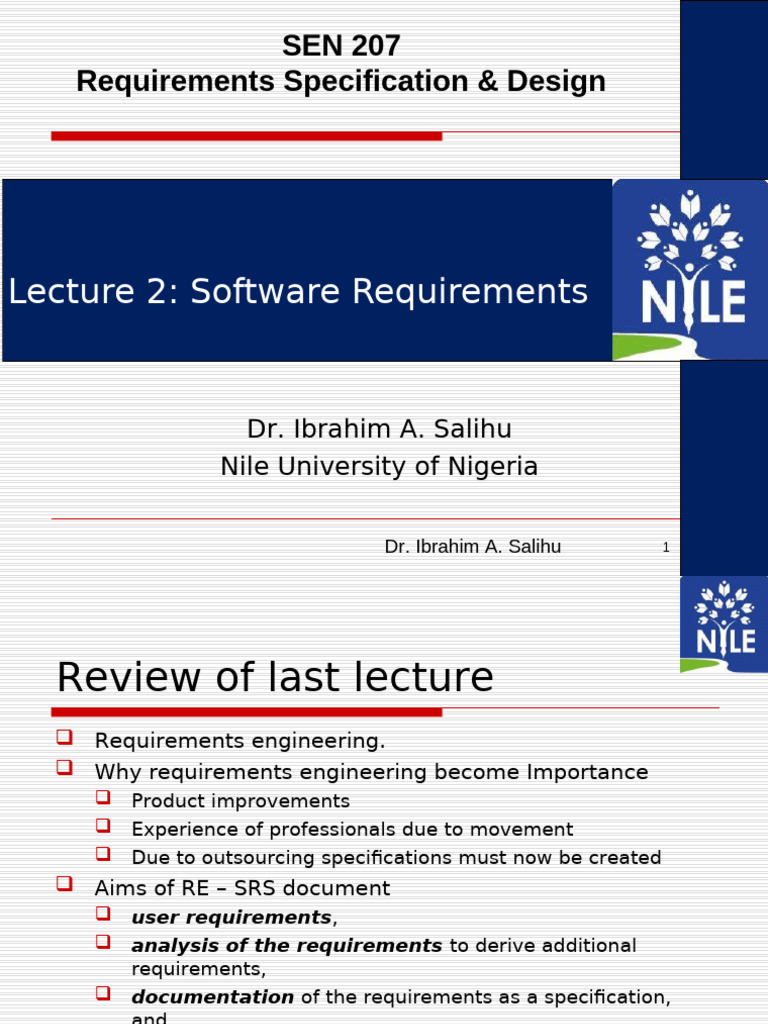 Lecture 2 Software Requirements | PDF | System | Use Case