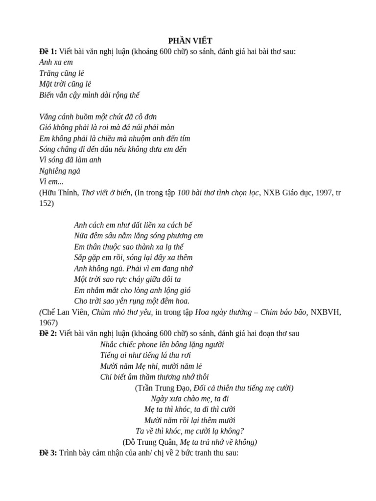 Phần viết (GK1) | PDF