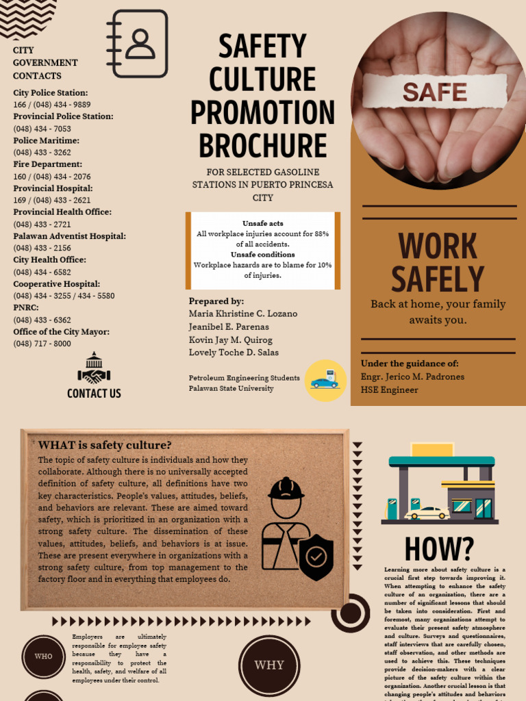 Safety Culture Promotion Brochure | PDF | First Aid | Burn
