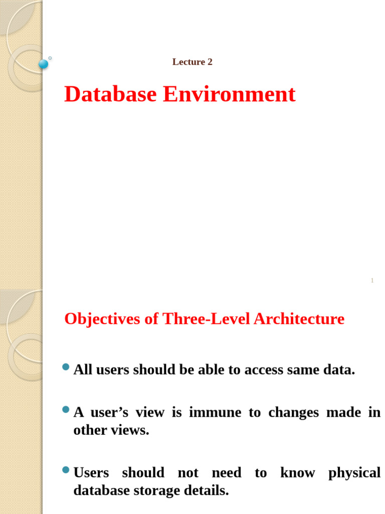 Lec2 DB Enviroment | PDF | Databases | Conceptual Model