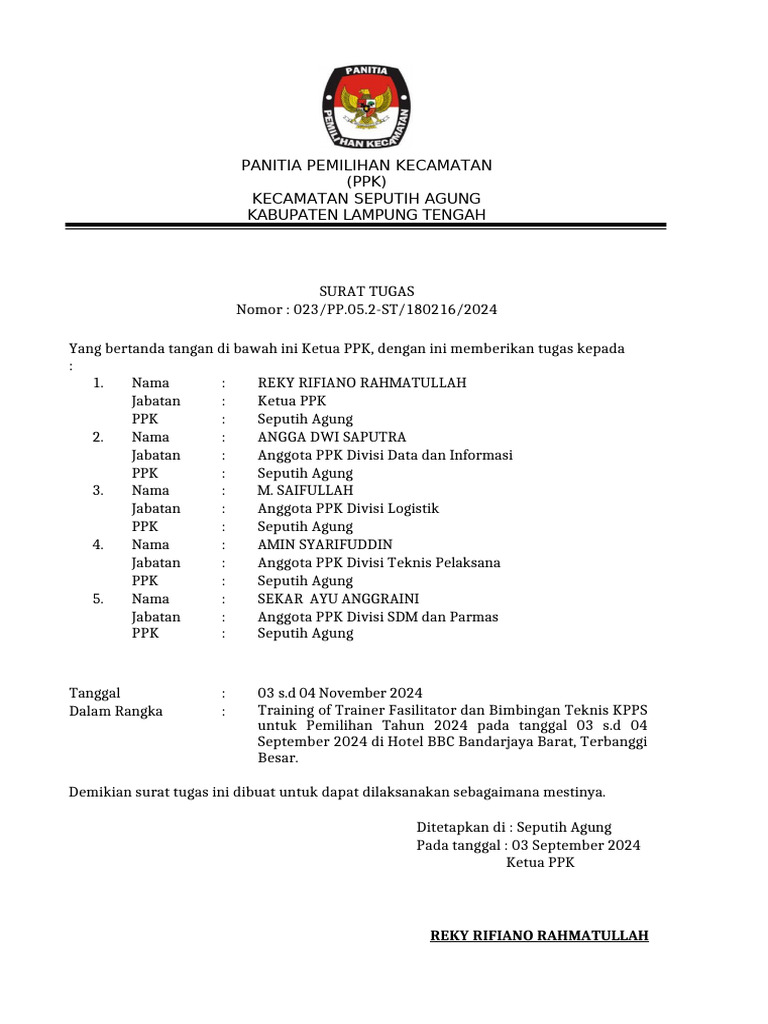 SPT PERJADIN Training of Trainer | PDF