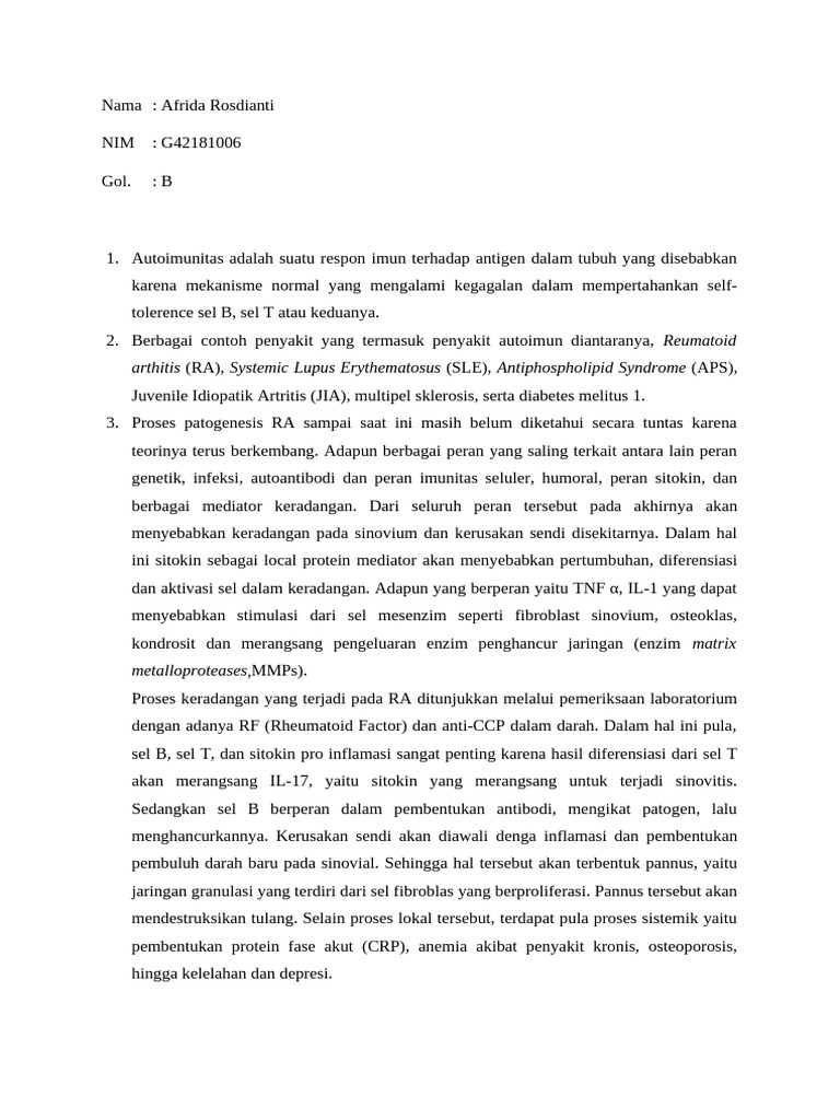Afrida Rosdianti g42181006 B Tugasimun | PDF | Pengembangan Diri | Kesehatan Holistik