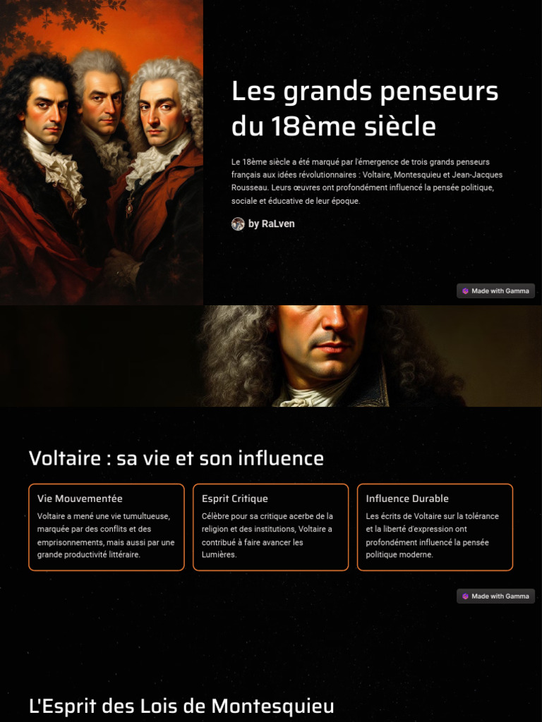 Les Grands Penseurs Du 18eme Siecle | PDF | Jean-Jacques Rousseau ...