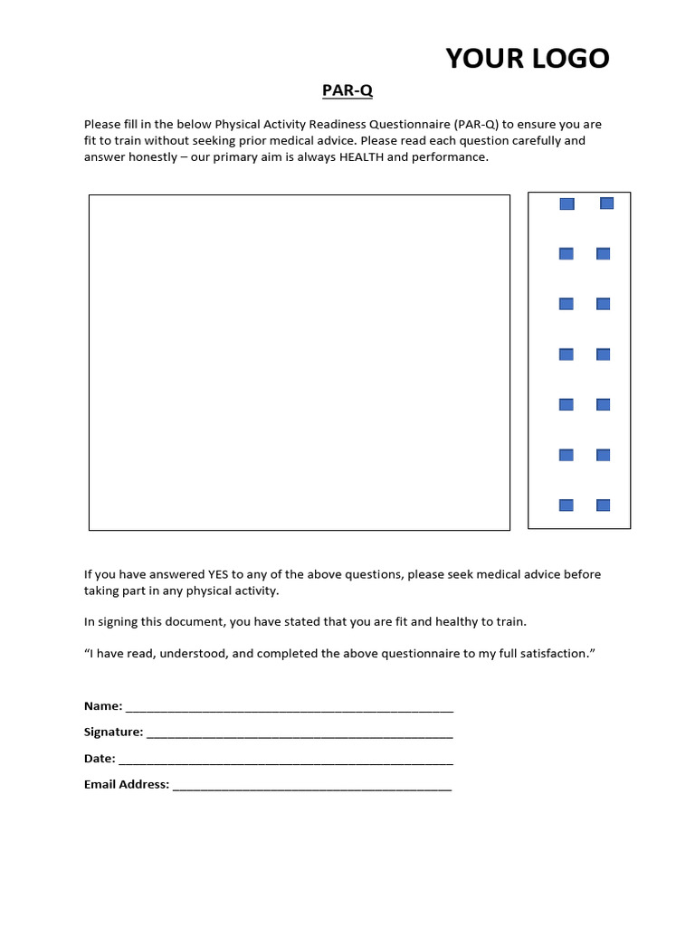 PAR-Q - Template | PDF
