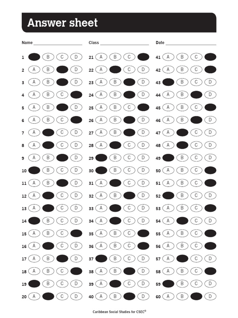 Answersheet With Anno | PDF | Teaching Methods & Materials