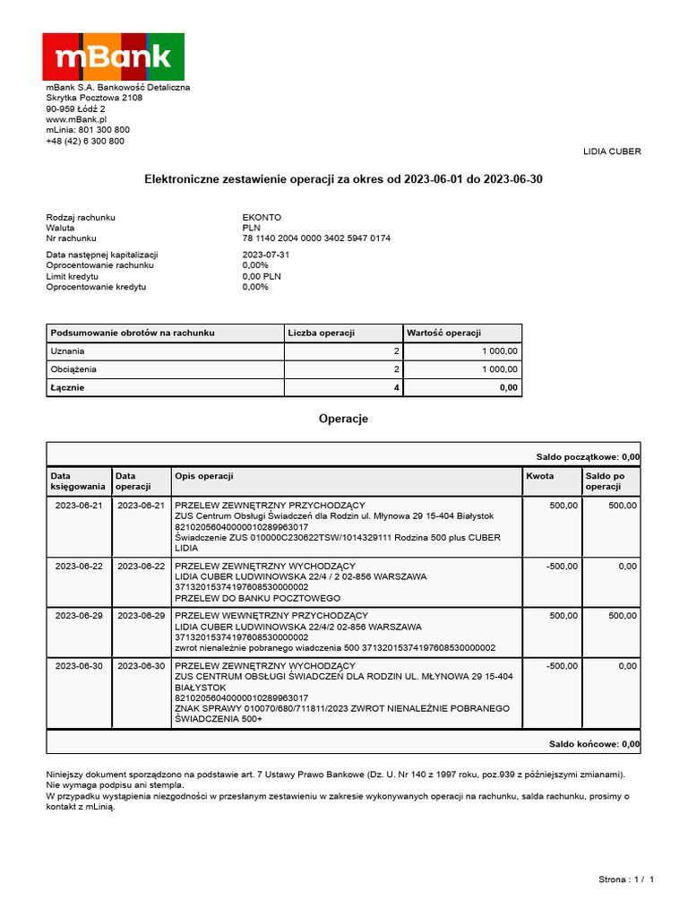 CZERWIEC 2023 - Mbank | PDF