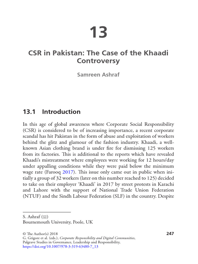 Case of Khadi Controversy | PDF | Corporate Social Responsibility | Economies