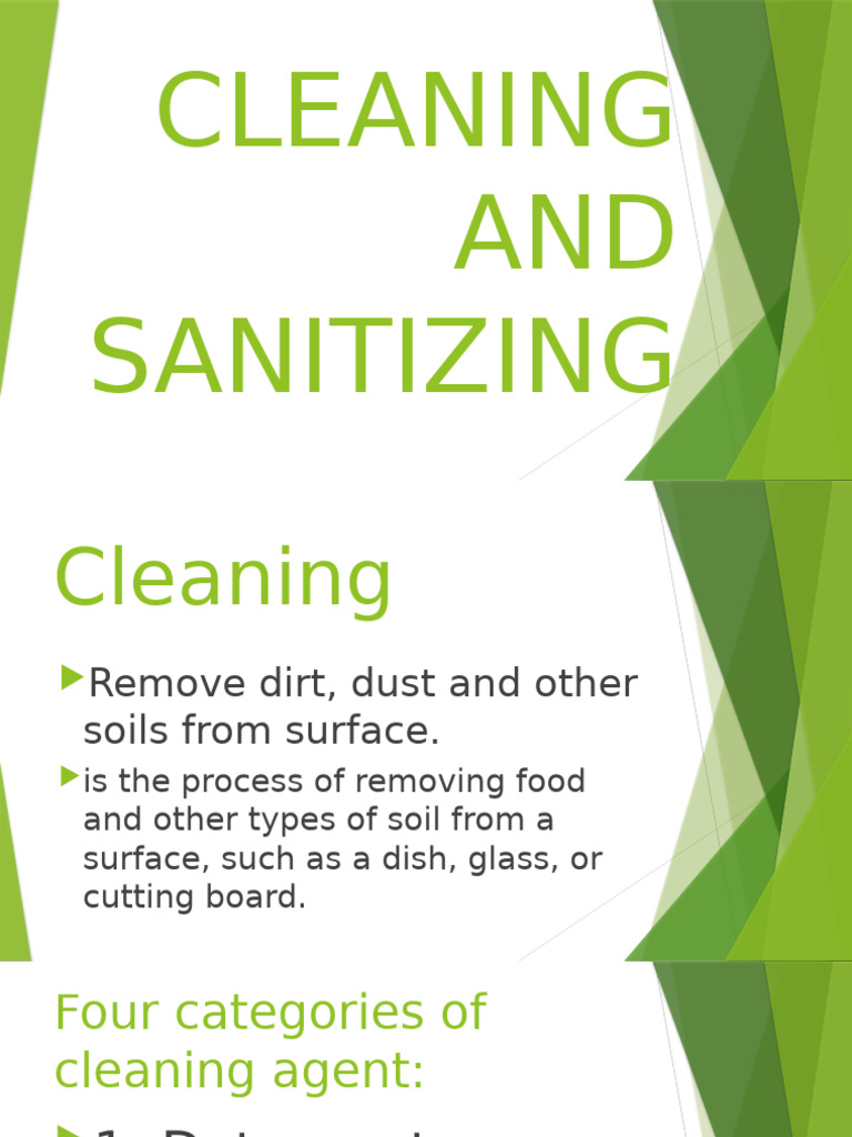 Cleaning and Sanitizing Essentials Guide | PDF | Disinfectant ...
