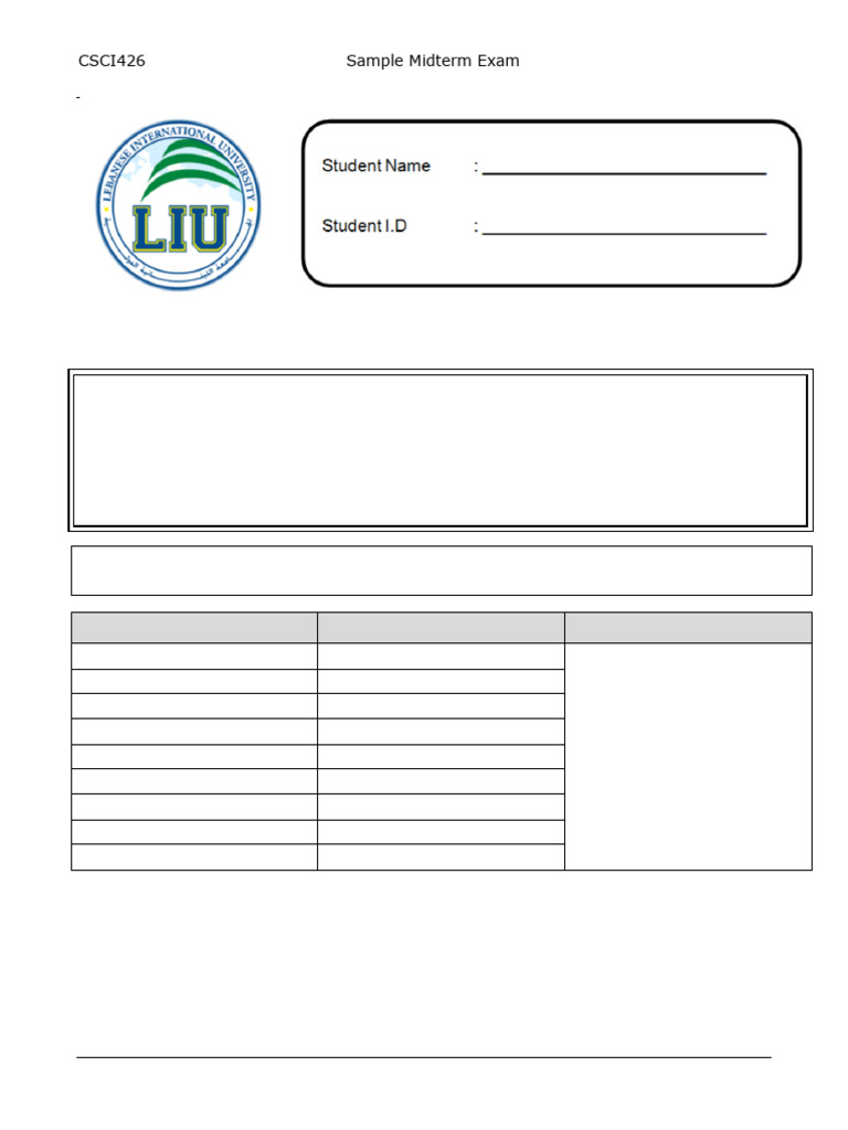 CSCI426 Sample Midterm | PDF | Databases | Computer File
