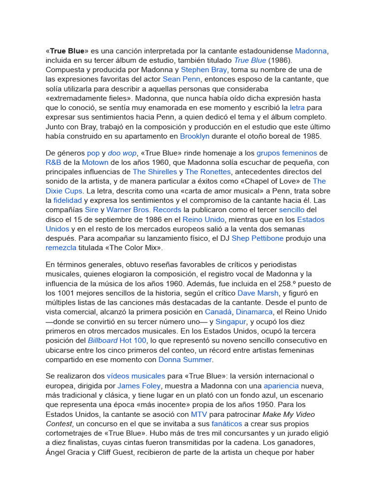 True Blue - 2 | PDF | Música grabada | Industria de la música