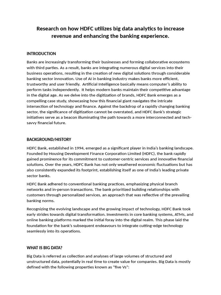 HDFC 1 | PDF | Analytics | Big Data