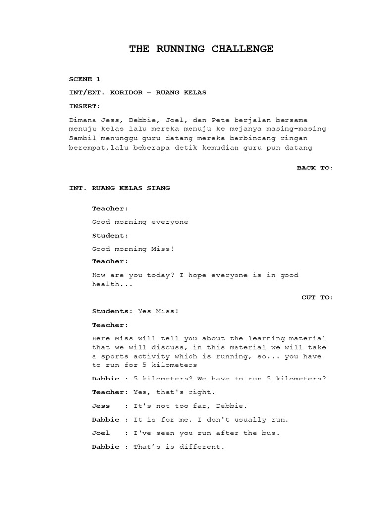 SCRIPT BAHASA INGGRIS | PDF