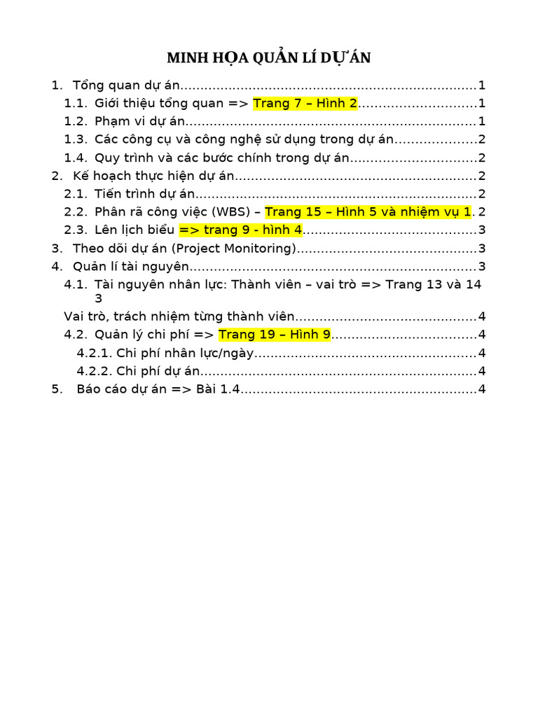 MinhHoa QuanLi DuAn | PDF