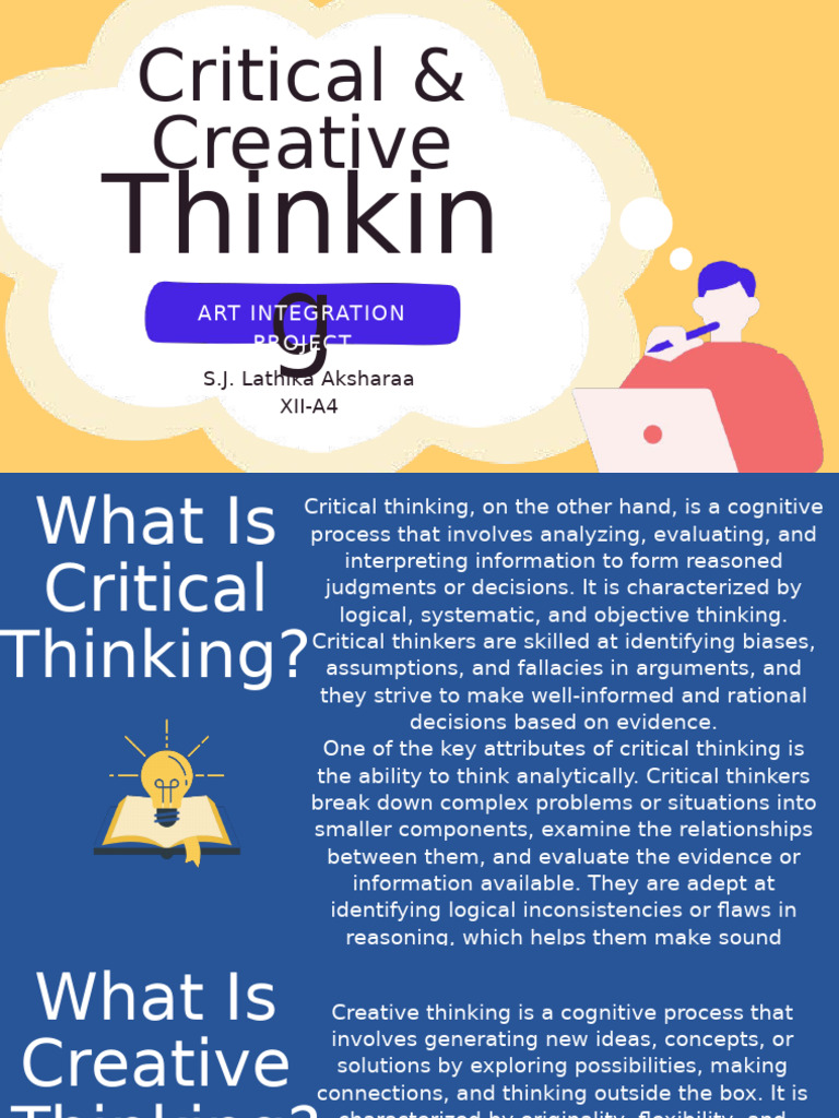 Critical and Creative Thinking | PDF | Thought | Critical Thinking