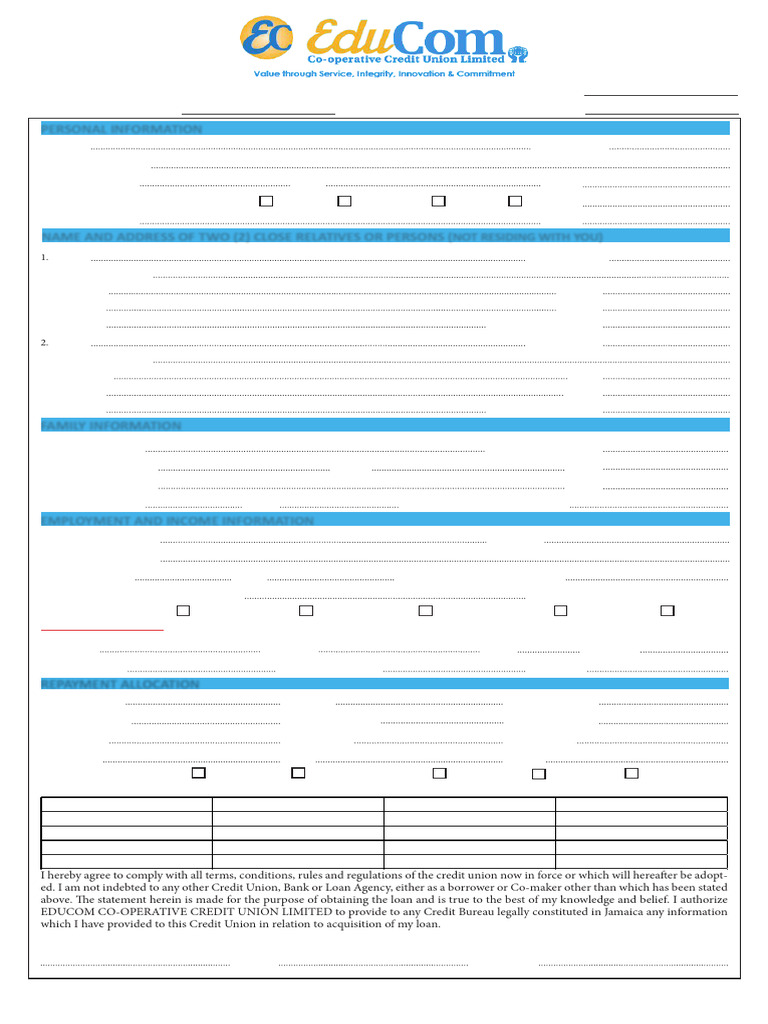 Educom 2022 Loan Application | PDF | Credit | Finance & Money Management