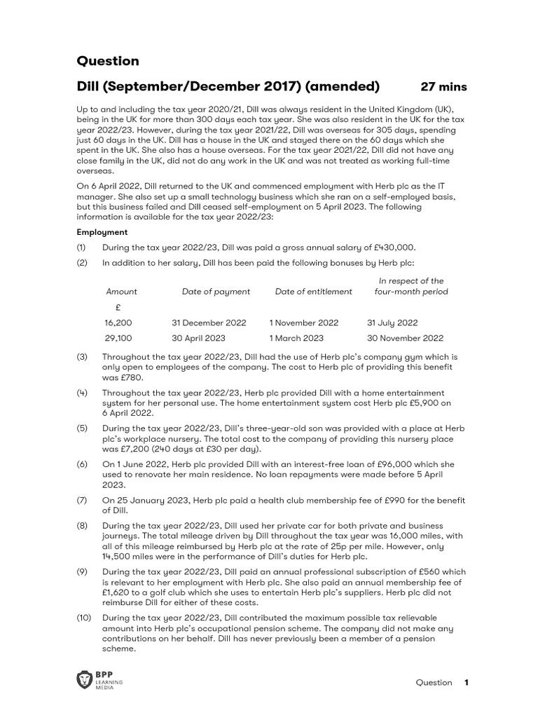 class question | PDF | Tax Deduction | Taxes