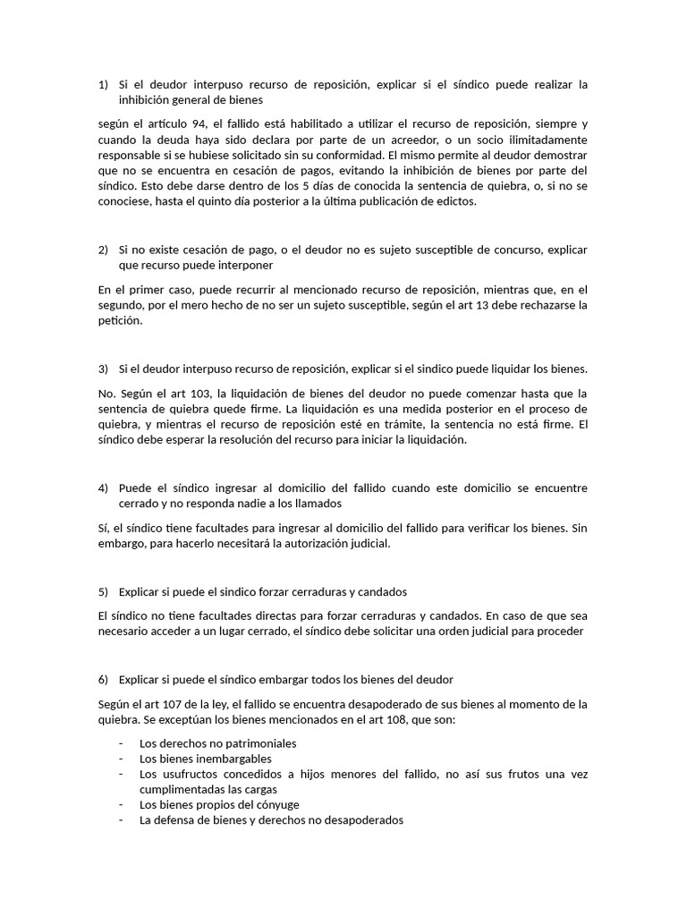 TP CYQ Clase 30-10 | PDF | Bancarrota | Liquidación