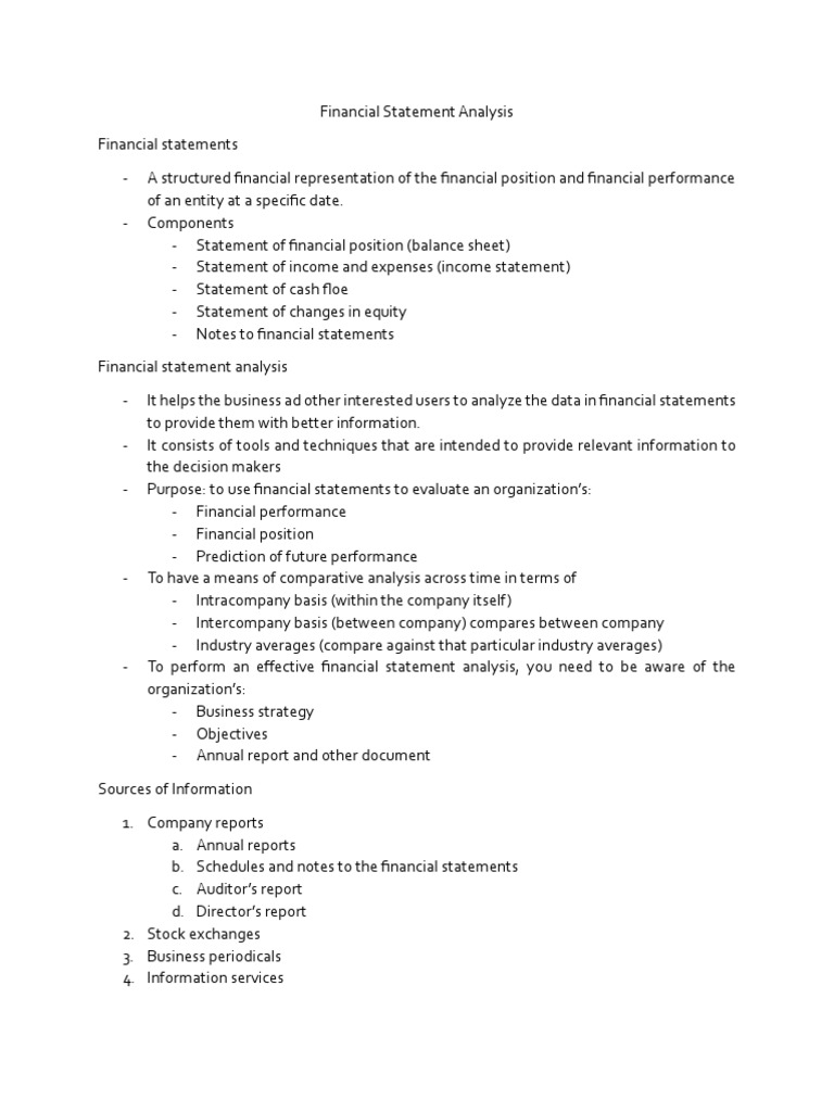 Financial Statement Analysis Techniques | PDF | Financial Statement ...