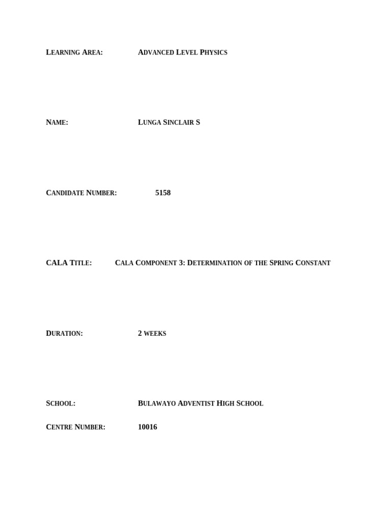 Physics f5 2023 CALA 3 | PDF