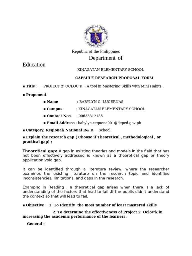 CAPSULE PROJECT 2 OCLOCK A Tool in Mastering Skills With Mini Habits | PDF | Theory | Behavior ...