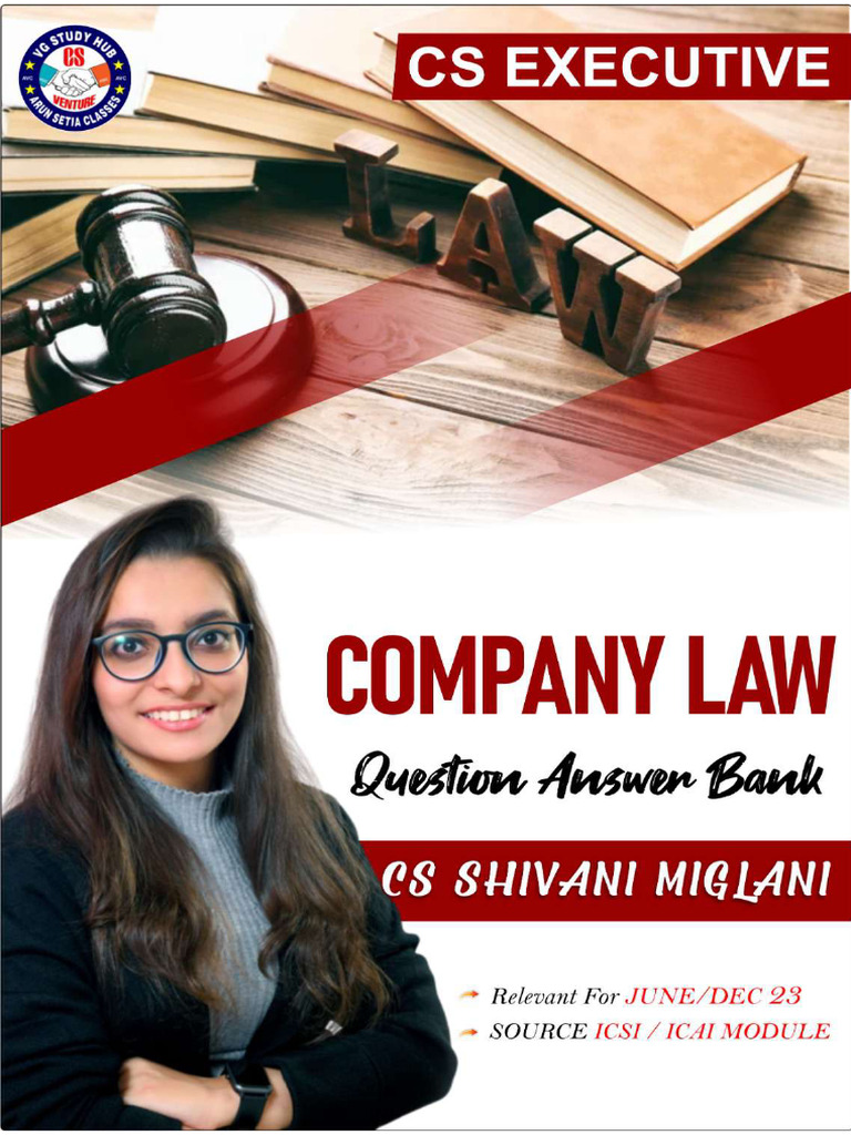 Company Law Full Scanner | PDF | Securities (Finance) | Equity (Finance)