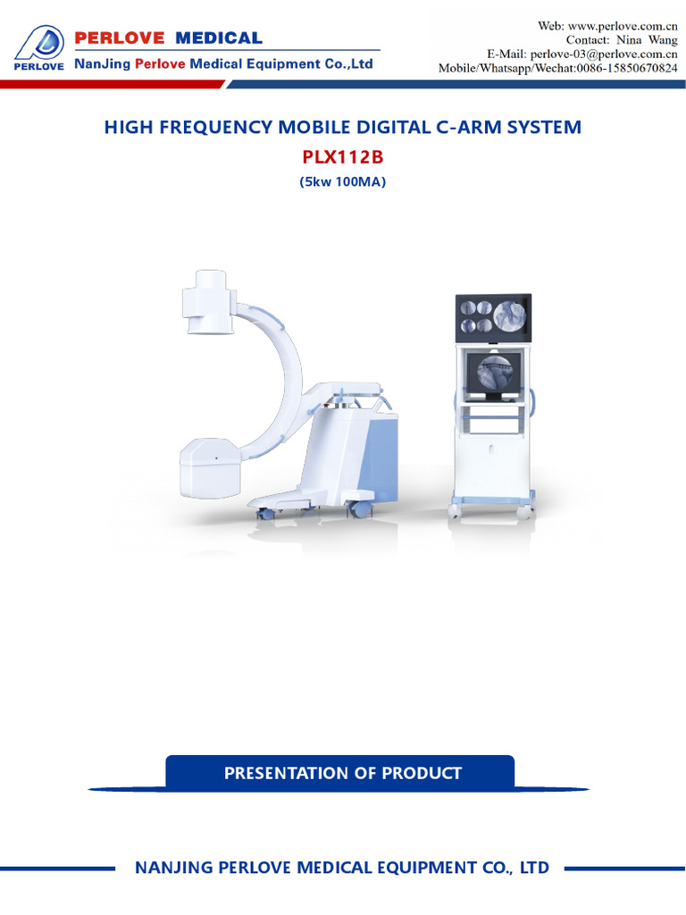 PLX112B C-Arm Parameters | PDF | Radiography | Vacuum Tube