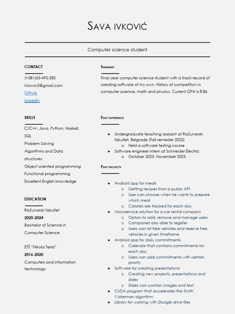 Sava Ivkovic | PDF | Software | Software Engineering