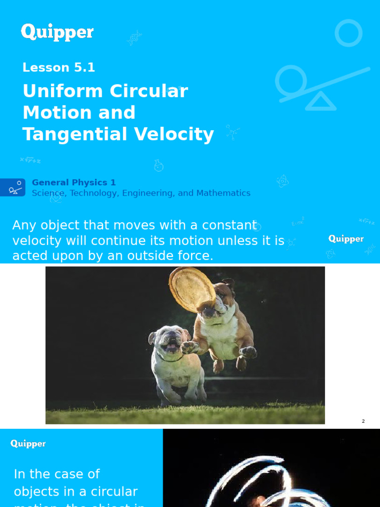 Uniform Circular Motion and Tangential Velocity | PDF | Acceleration | Motion (Physics)