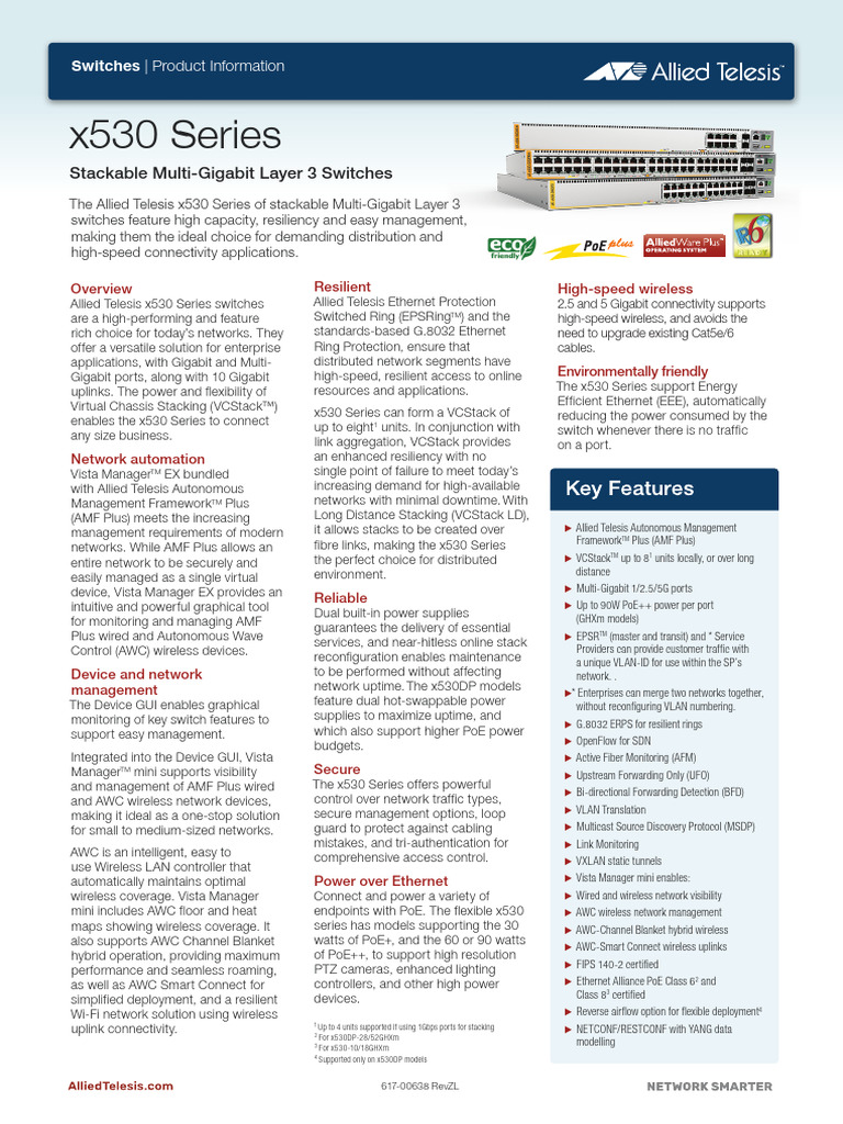 Ati X530series Ds | PDF | Computer Network | Ip Address