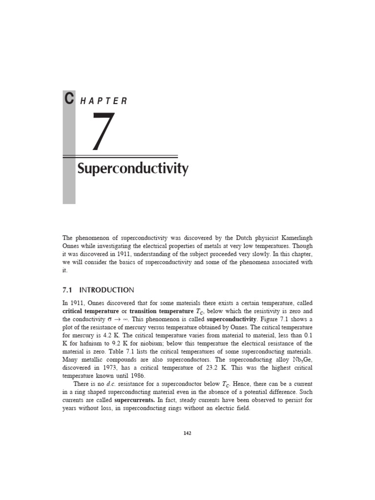 01Superconductivity | PDF | Superconductivity | Electricity