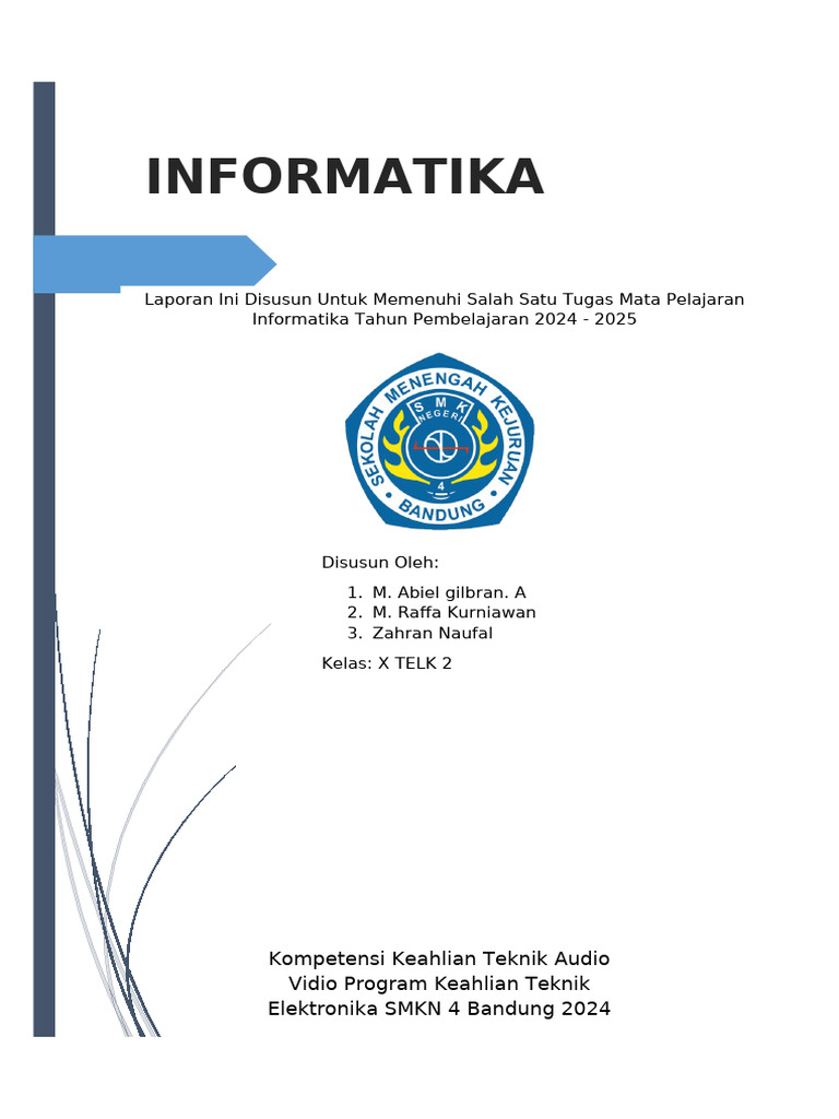 Praktek 4 Membuat Laporan Tahap 1 - Abiel, Raffa, Zahran | PDF | Sains & Matematika | Komputer