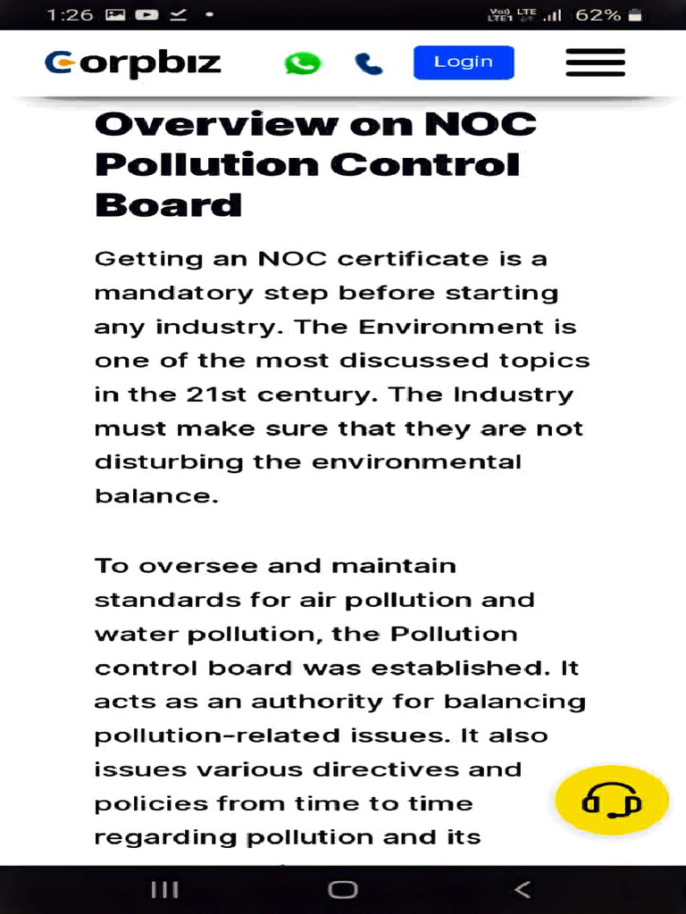 NOC TO POLLUTION CONTROL BOARD Unit 3 | PDF | Nature | Environment