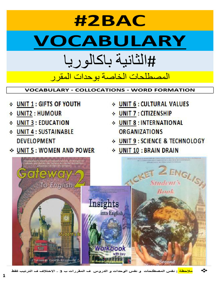 2bac Vocabulary | PDF | Humour | Literacy