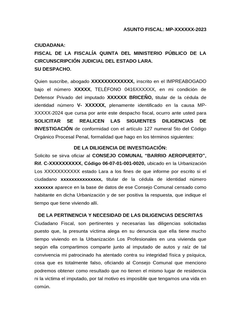 Solicitud Al Consejo Comunal de Datos de Residencia | PDF | Fiscal | Gobierno