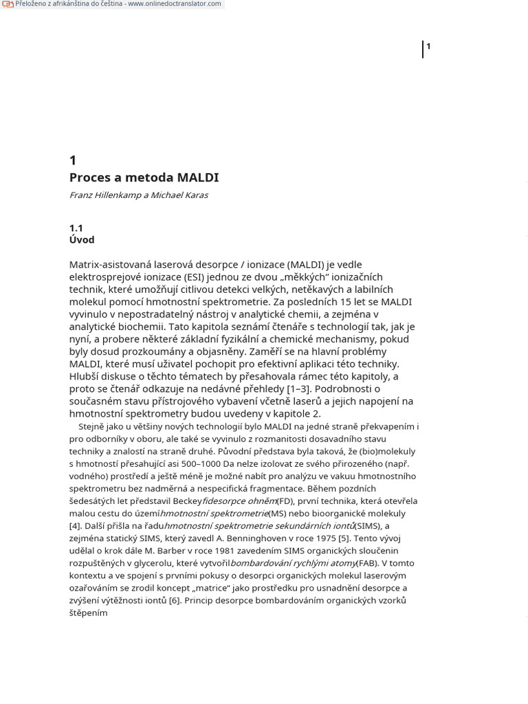 Proces A Metoda Maldi | PDF
