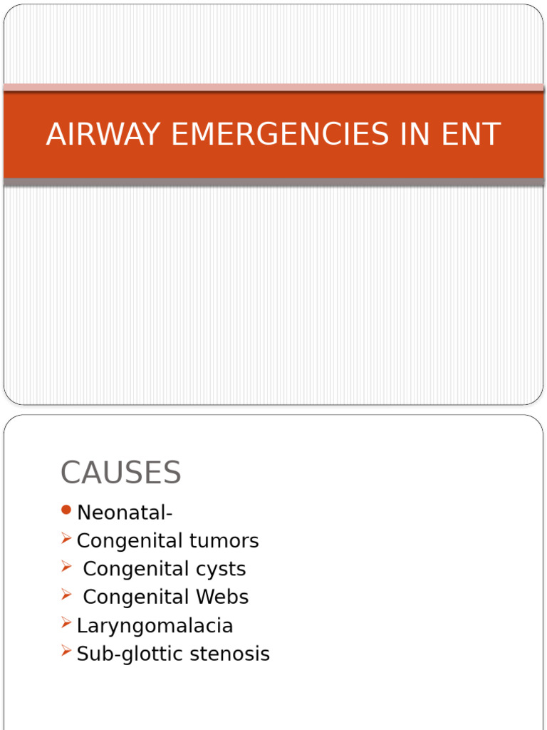 Airway Emergencies in Ent | PDF
