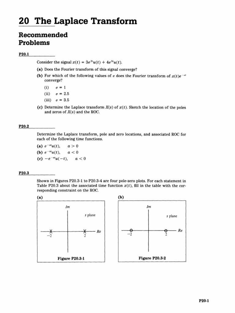 Exercise | PDF | Laplace Transform | Fourier Transform