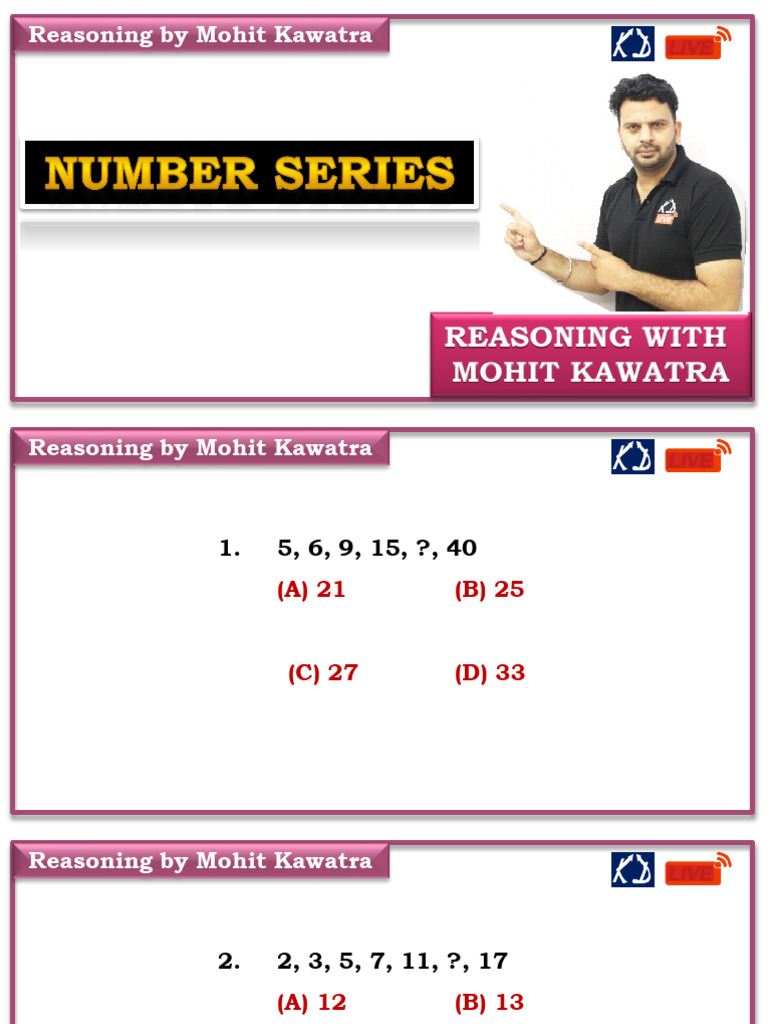 NUMBER SERIES 40 Ques 20211115032626 | PDF