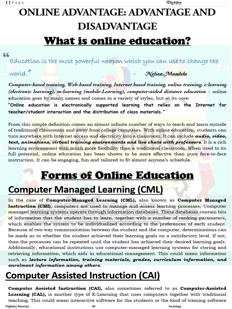 ONLINE EDUCATION | PDF | Educational Technology | Distance Education