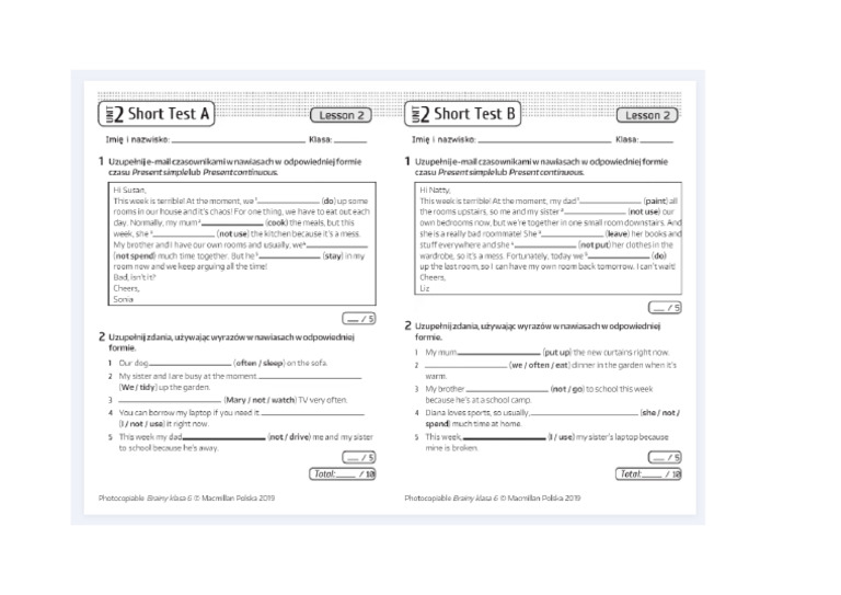 brainy 6 unit 2 lesson 2 | PDF