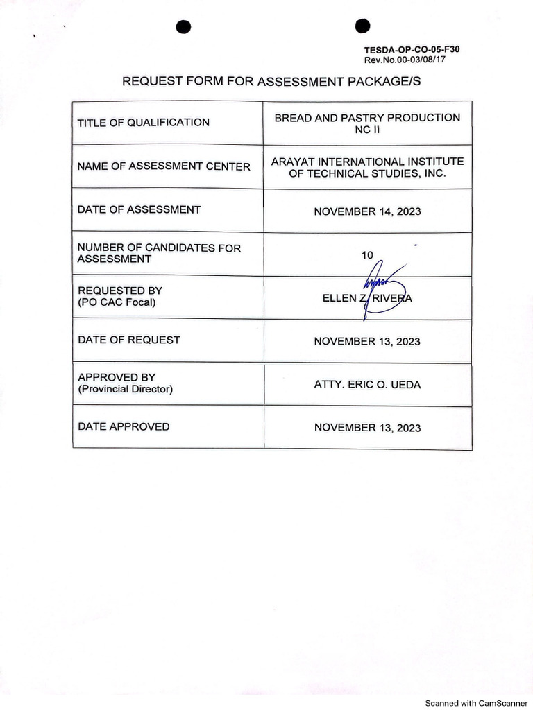Sample Assessment Docs Ipasa Right After Assessment | PDF