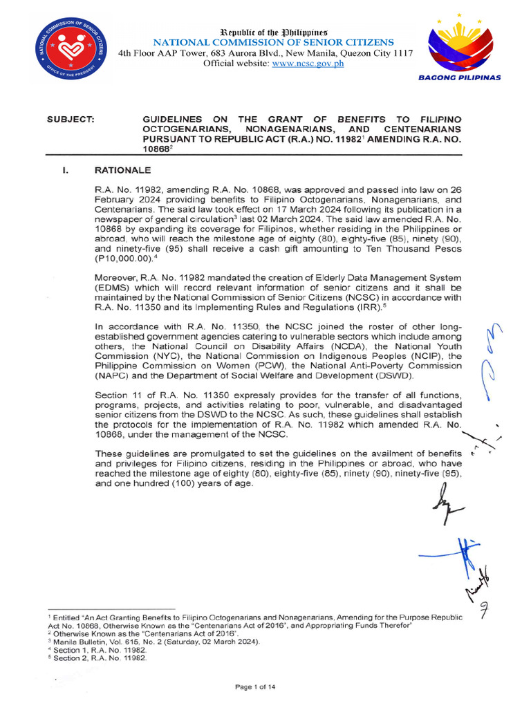 Guidelines On RA 11982 | PDF