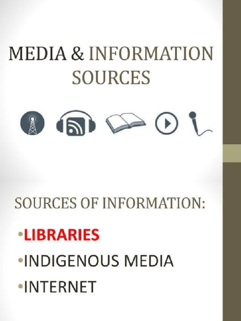 Media & Information Sources | PDF