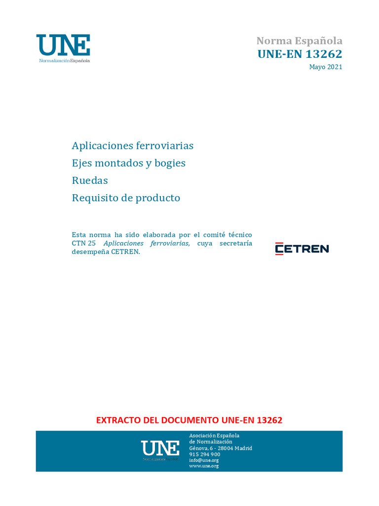 (Ex) Une-En 13262 2021 | PDF | Acero | Tratamiento a base de calor