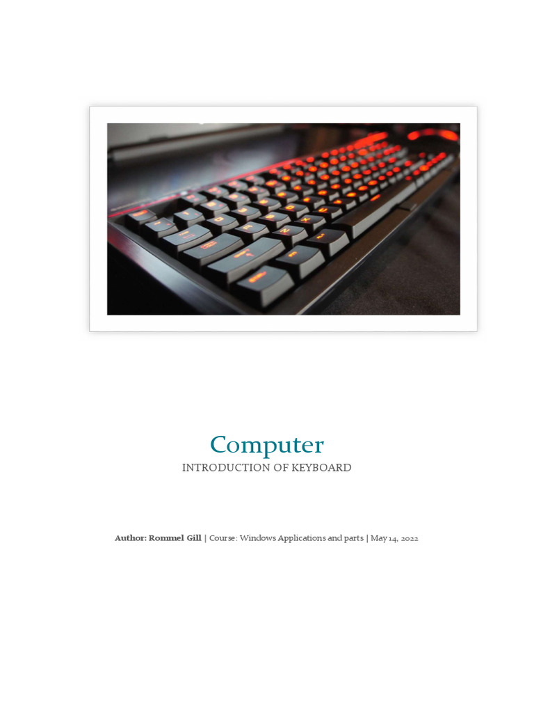 Basics of Keyboard | PDF