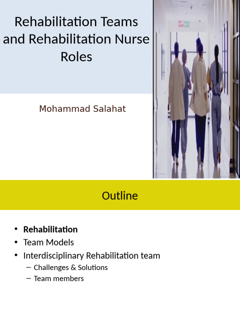 Rehabilitation Teams | PDF | Physical Therapy | Nursing