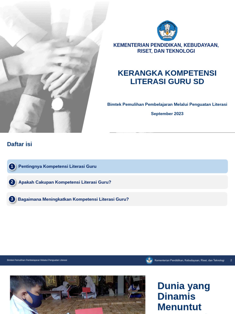 Kerangka Kompetensi Literasi Guru SD - Rev | PDF