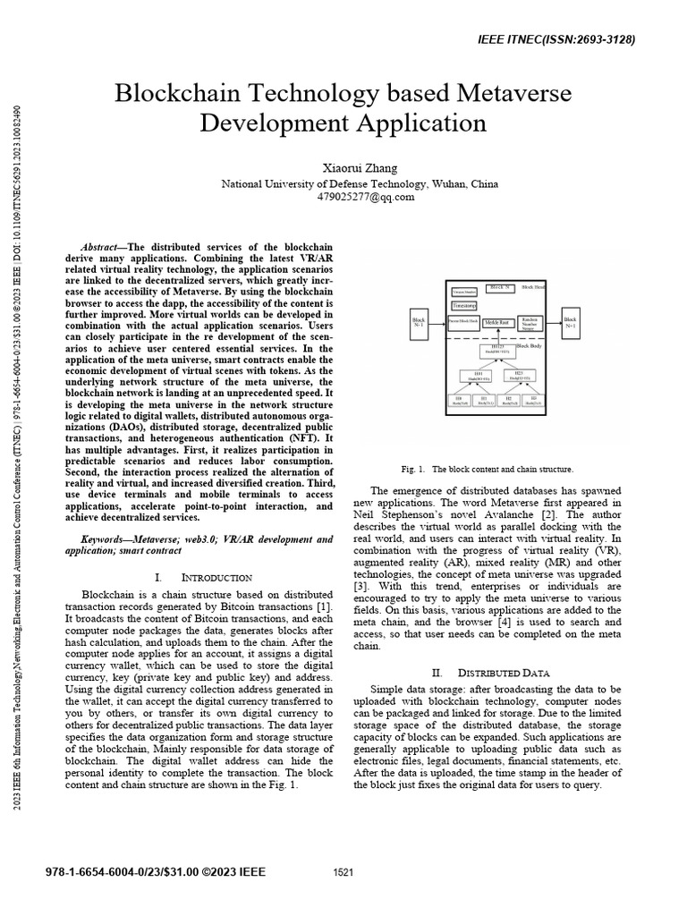 Blockchain-Driven Metaverse Development | PDF | Bitcoin | Virtual Reality