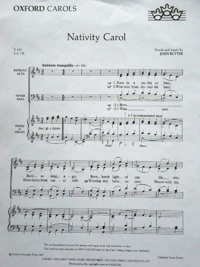 Nativity Carol SATB | PDF